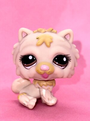 LPS Hasbro Yellow Cream Chow Chow Dog EU #1058 - Authentic Littlest Pet ...