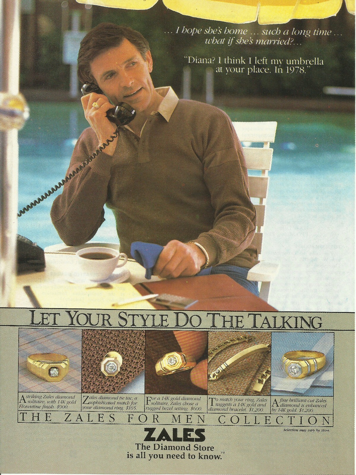 1984 Zales For Men Collection Diamond Rings vintage print ad ...