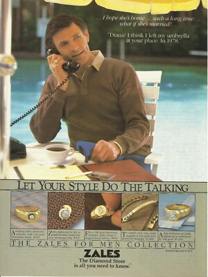 1984 Zales For Men Collection Diamond Rings vintage print ad ...