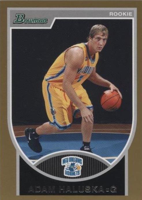 2007-08 Bowman Draft Picks & Stars - Rookie Adam Haluska #142 Gold /99 ...