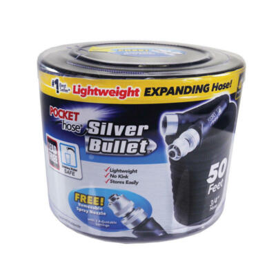 Pocket Hose Silver Bullet 3/4 in. D X 50 ft. L Light Duty Expandable ...