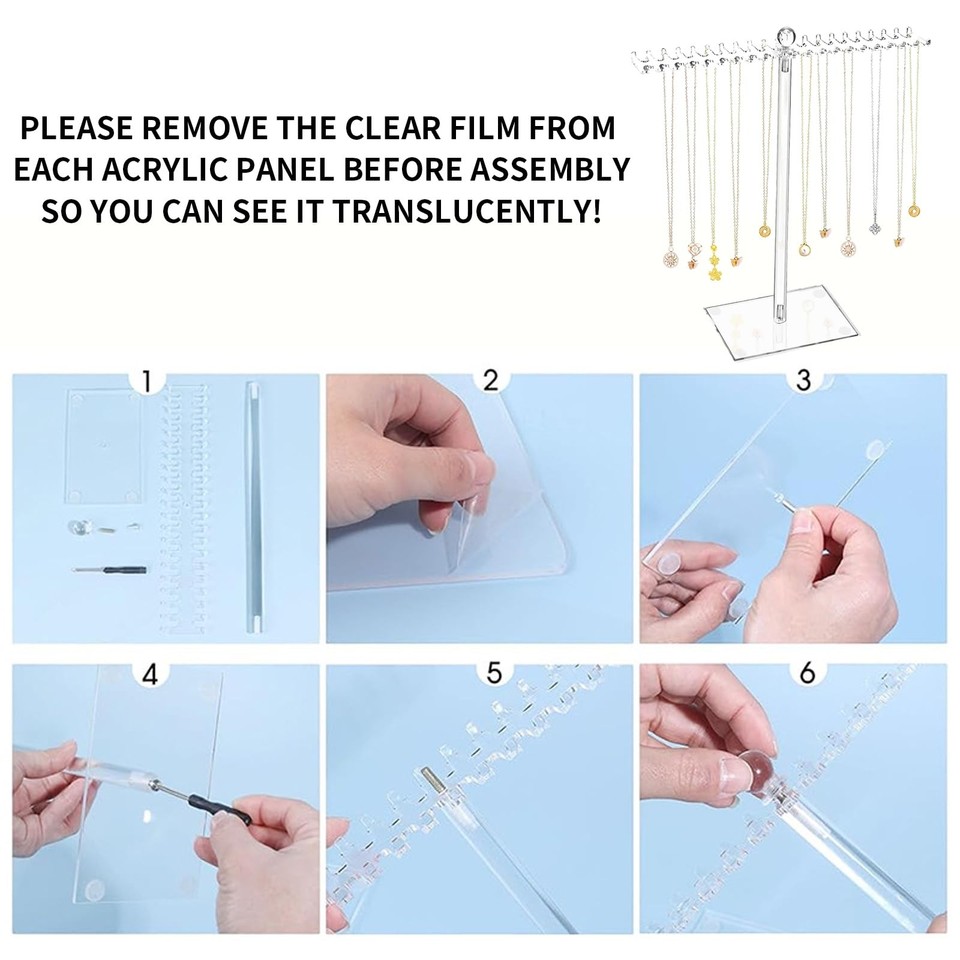 Porta Gioielli Trasparente, Porta Collane, Bracciali, Anelli, Orecchini ...