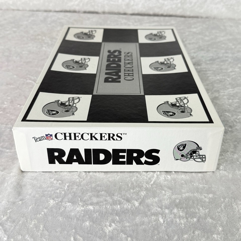 Vintage 1993 NFL Raiders Team Helmet vs Chiefs Helmets Checkers Game | eBay