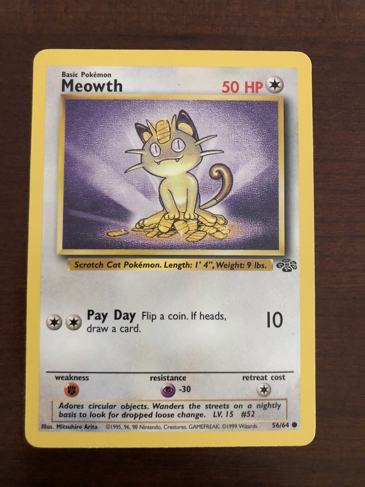 Pokemon Card -1990's Edition Meowth (56/64) Jungle Set Non Holo | eBay