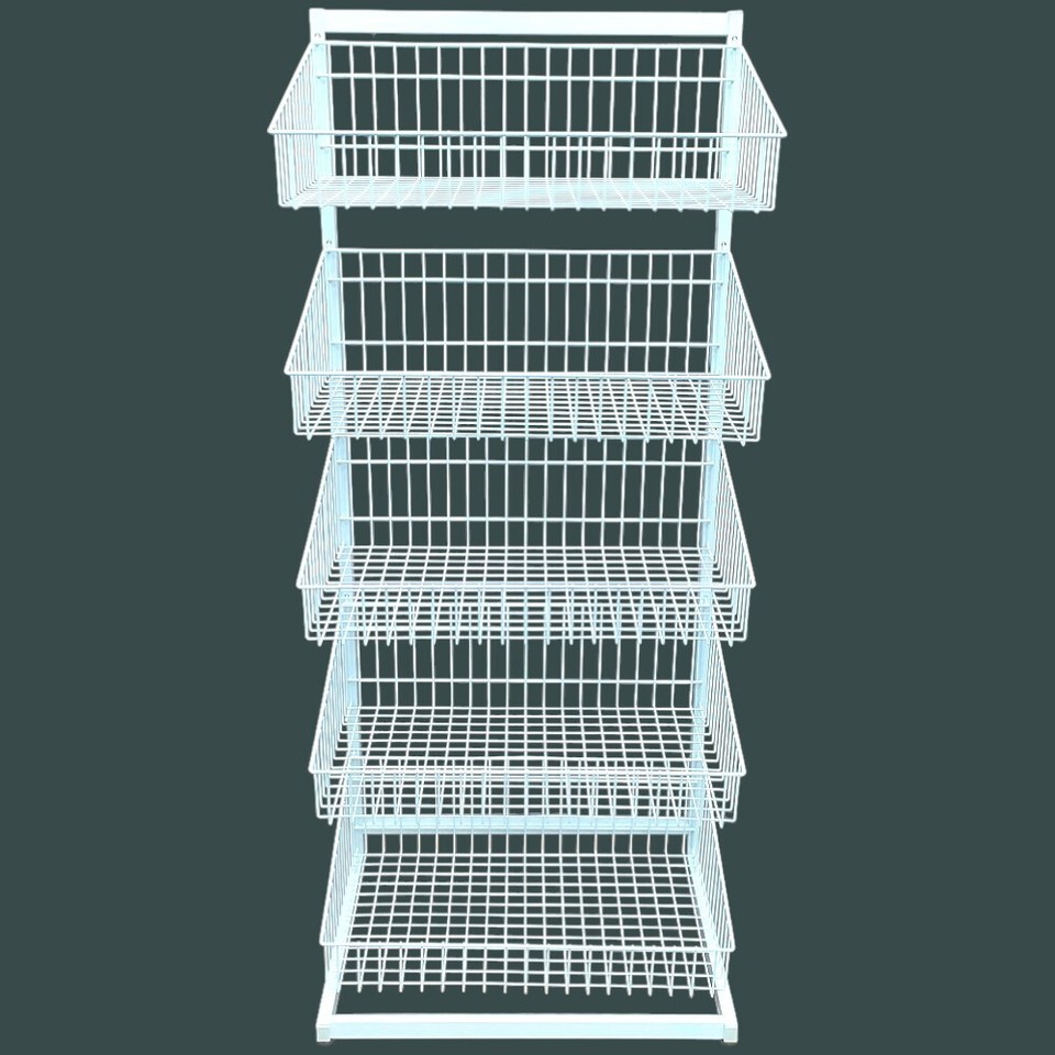 Retail Shop Supermarkets Stacking Shopping Baskets Metal Plastic Retail ...