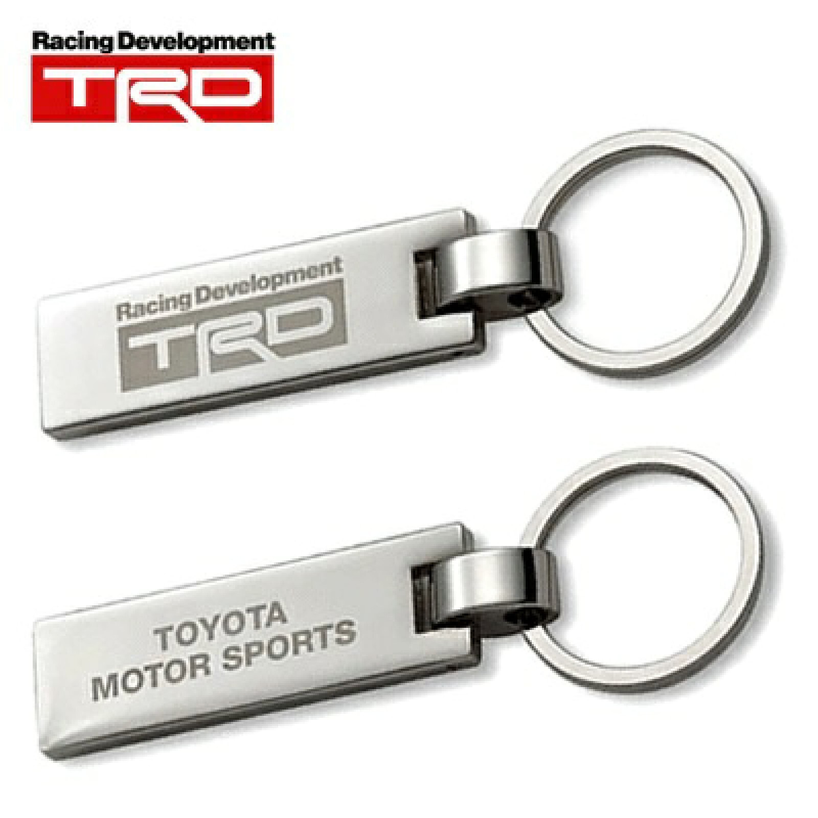 TOYOTA TRD Genuine Plate Keyring Silver 08235-SP040 JDM Keychain - NEW ...