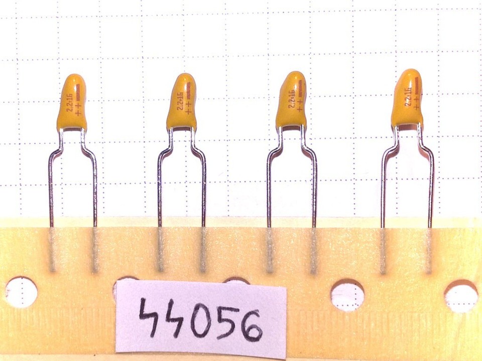 2.2uF 16V R5mm Sprague 489D Solid Tantalum Capacitor Radial Dipped ...