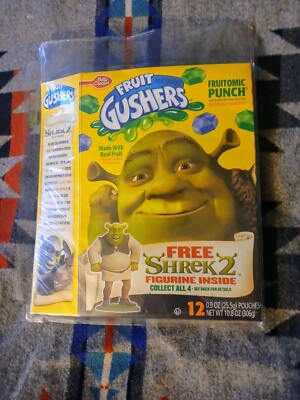 Vtg Shrek Fruit Gushers Box + Toy Donkey Betty Crocker 2003 Rare | eBay