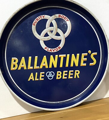Vintage Ballantine's Ale & Beer Metal Advertising Waitress Beer Serving ...