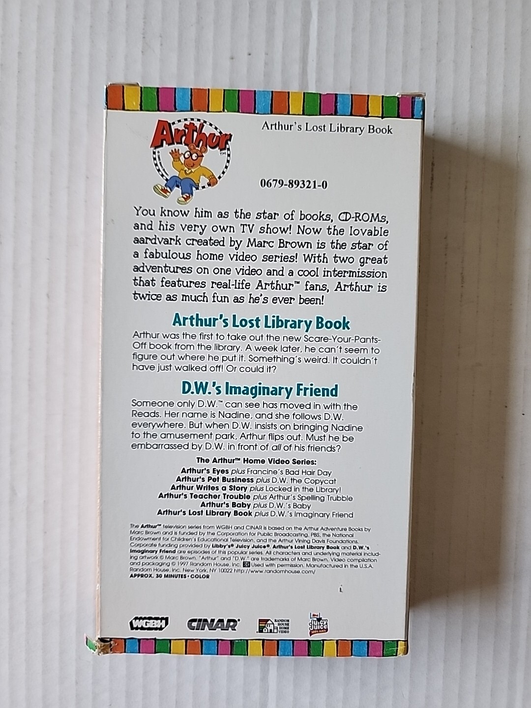 Arthur - Arthurs Lost Library Book (VHS, 1997) Rare 74644935035| eBay