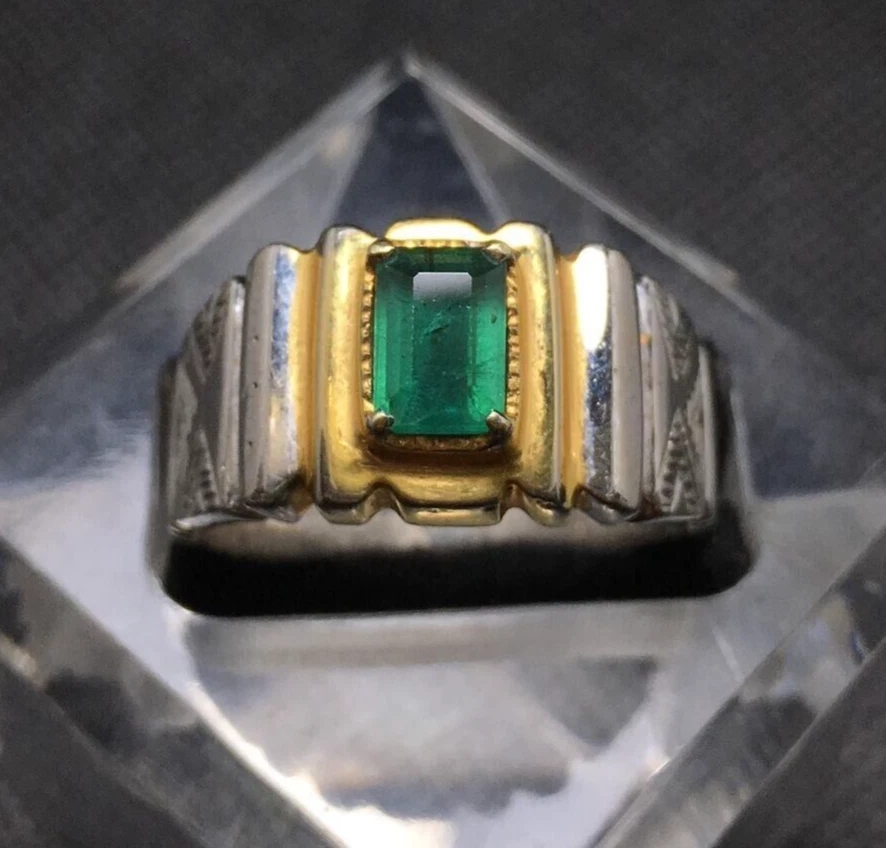 Natural Emerald Stone Rings