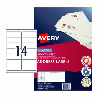 Avery Laser Label L7163 14Up Pk250 White 959089 | eBay Australia
