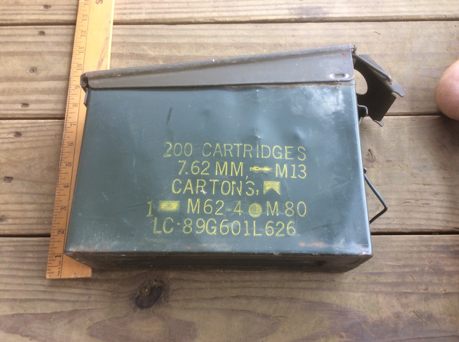 Vintage Metal Ammo Box, Green , Empty, 7.62 M13, M62, M80 | eBay