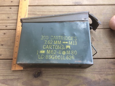Vintage Metal Ammo Box, Green , Empty, 7.62 M13, M62, M80 | eBay