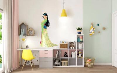 Mulan Wall Sticker Decal Home Decor Art Mural Disney Princess Girls ...