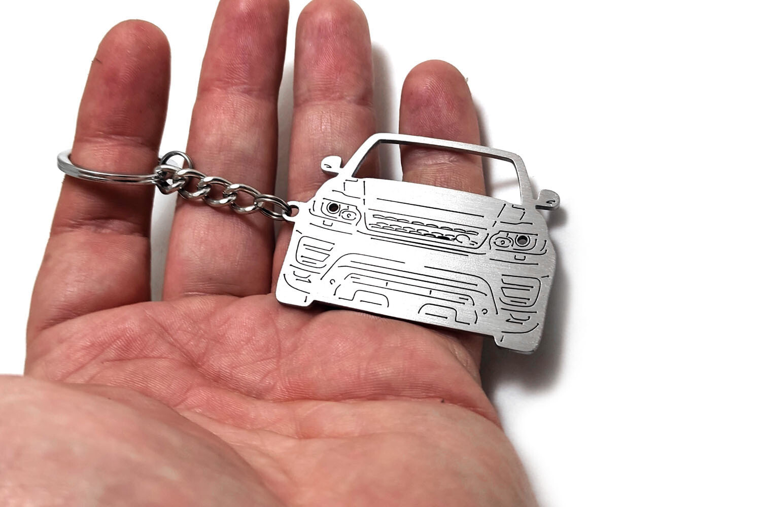 Stainless Steel Keychain Front View Car Key Ring fit Range Rover Sport ...