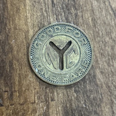 Vintage New York City NYC Transit Authority Good For One Fare Token | eBay
