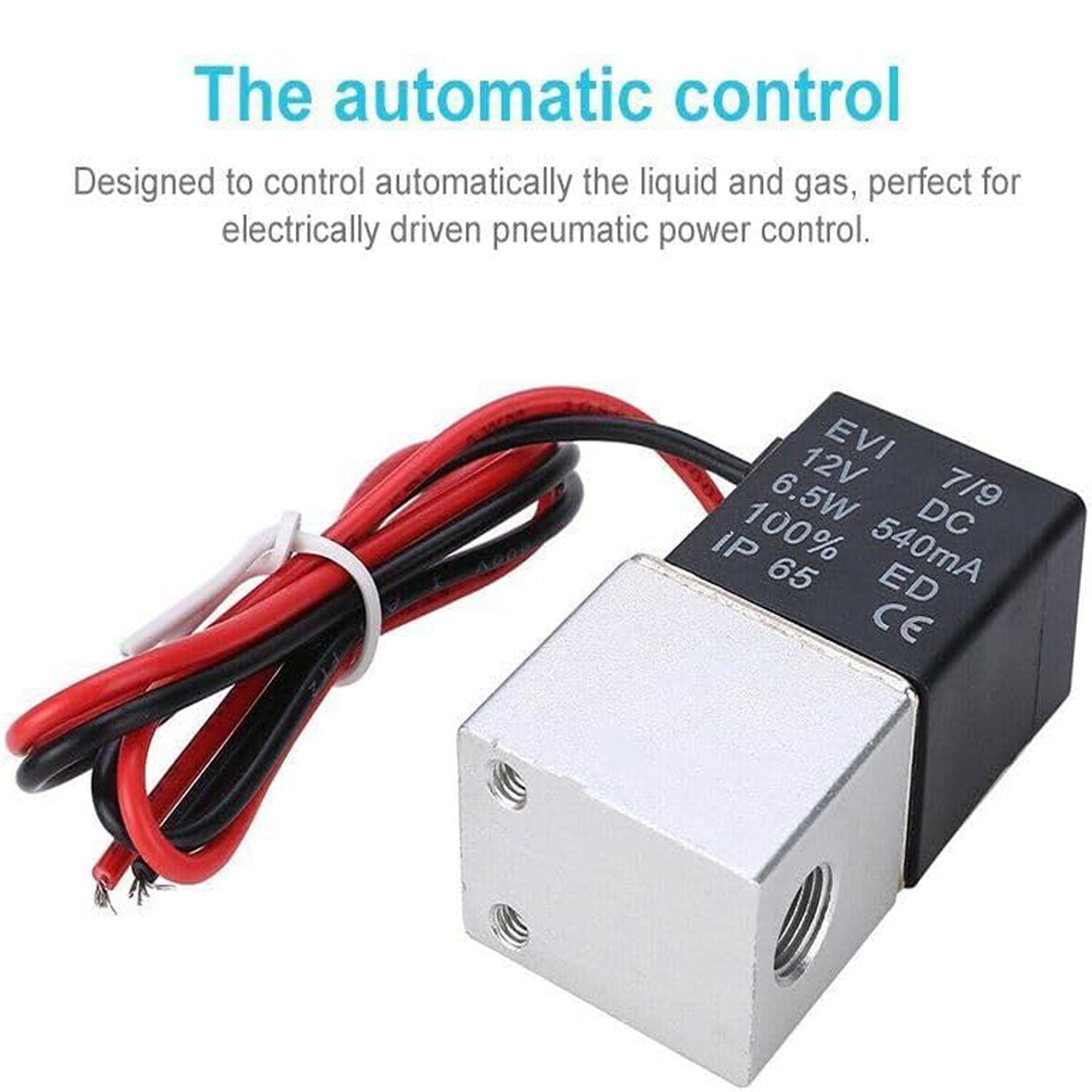 2PCS 1/4" Fast Response Electric Air Water Solenoid Valve 12V DC ...