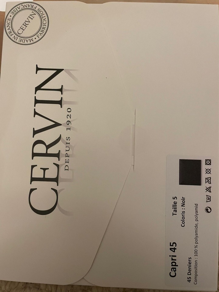 CERVIN Capri 45, black, Size 5, 45 denier | eBay