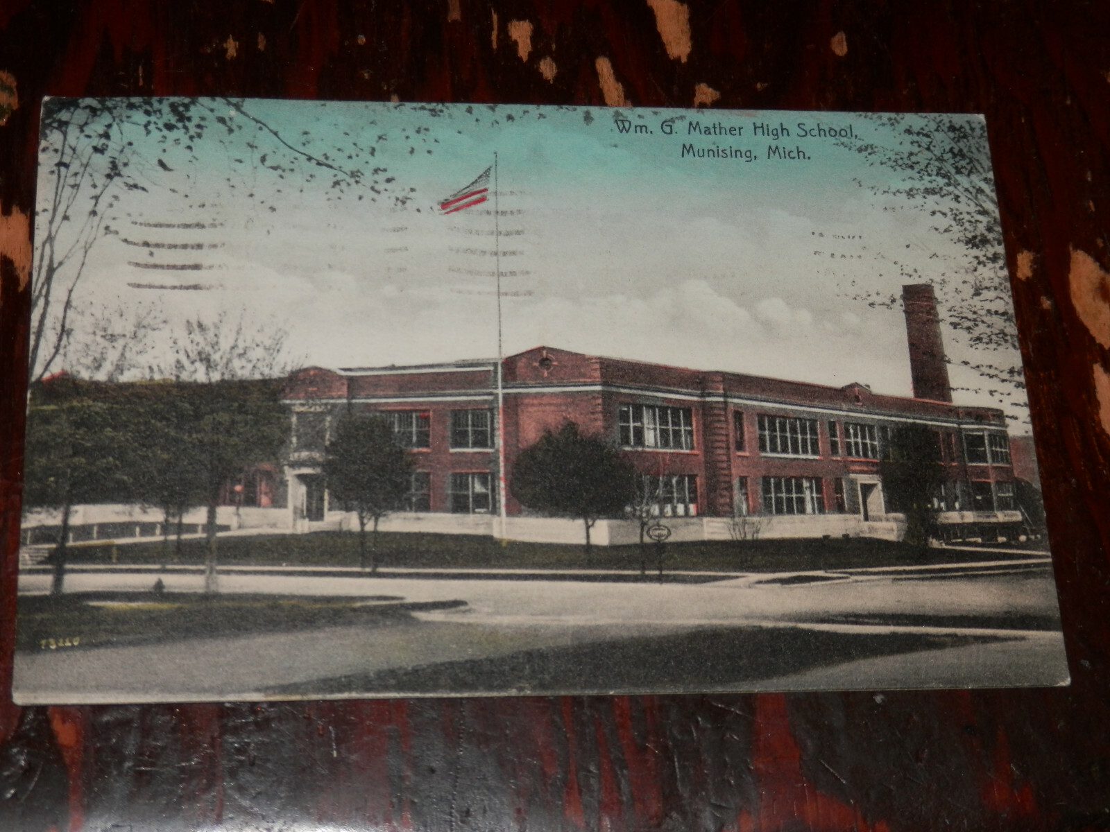 MUNISING MI - EARLY POSTCARD - WM. G. MATHER HIGH SCHOOL | eBay