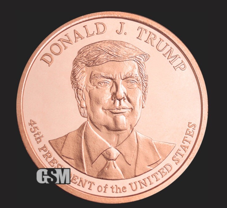 20x 1 AVDP oz President Donald J. Trump Copper Rounds .999 Fine By GSM ...