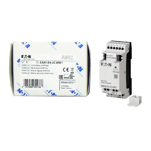 New In Box EATON EASY-E4-UC-8RE1 12/24v CONTROL/RELAY One Year Warranty ...