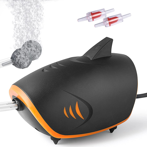 Powerful Aquarium Air Pump, Dual Outlets Aquarium Air Pump, Adjustable ...