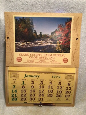 1979 Calendar Clark County Farm Bureau Co-Op Jeffersonville, Memphis ...