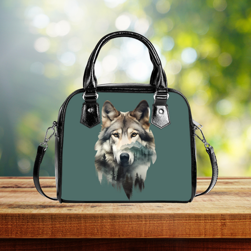Forest Wolf Handbag With Single Shoulder Strap Casual Party Nature ...