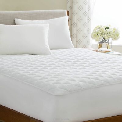 EXTRA DEEP 40CM QUILTED MATTRESS PROTECTOR COVER SINGLE DOUBLE SUPER ...