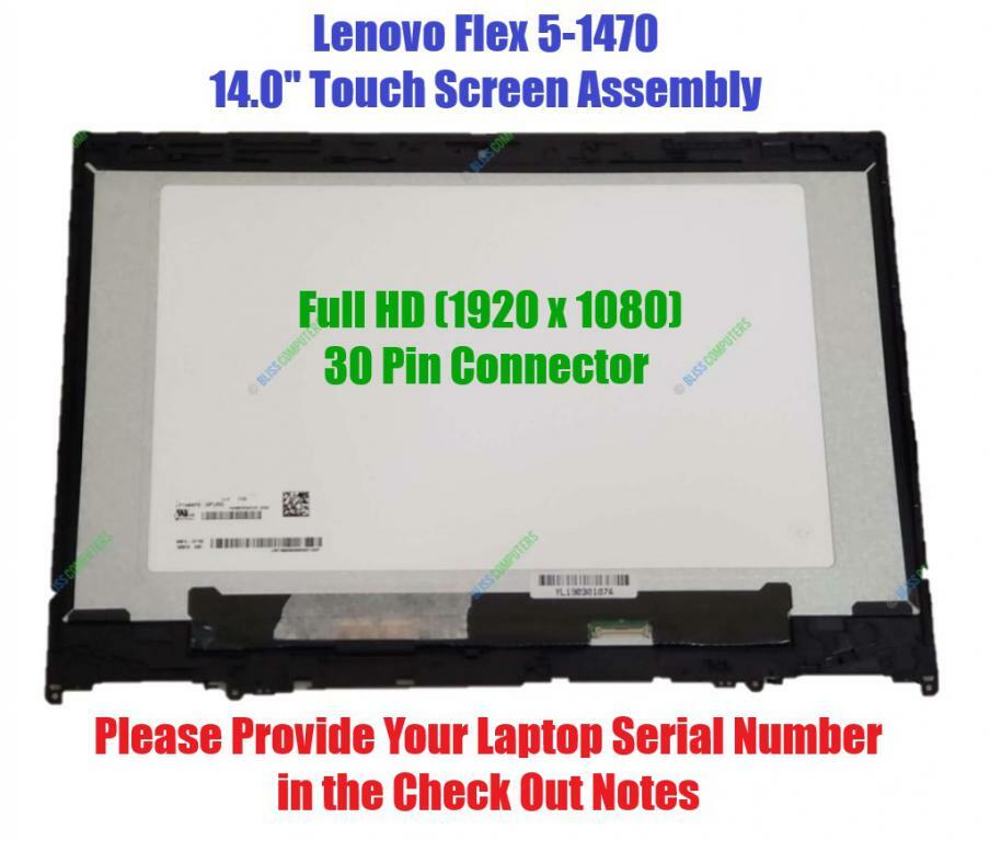 FHD Lenovo Flex 5-1470 80XA 81C9 IPS LED LCD Touch Screen REPLACEMENT ...