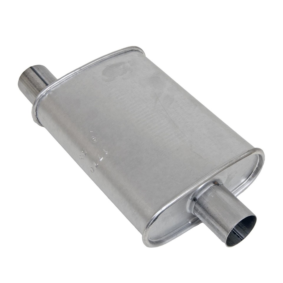 Walker Exhaust Muffler Thrush Turbo 2 Inlet/2 Outlet Steel Aluminized ...