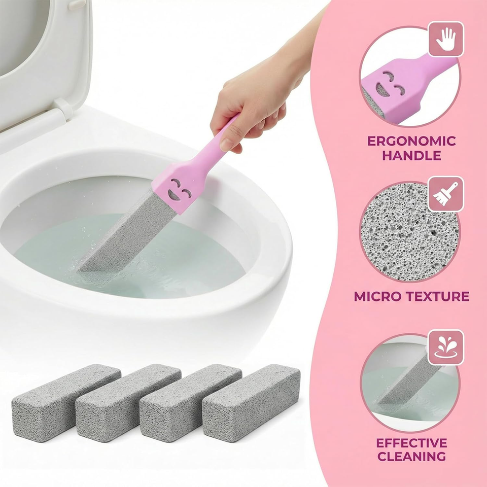 Alyxen 8 Pezzi Pietra per La Pulizia Con 2 Manici, Pietra Pomice ...