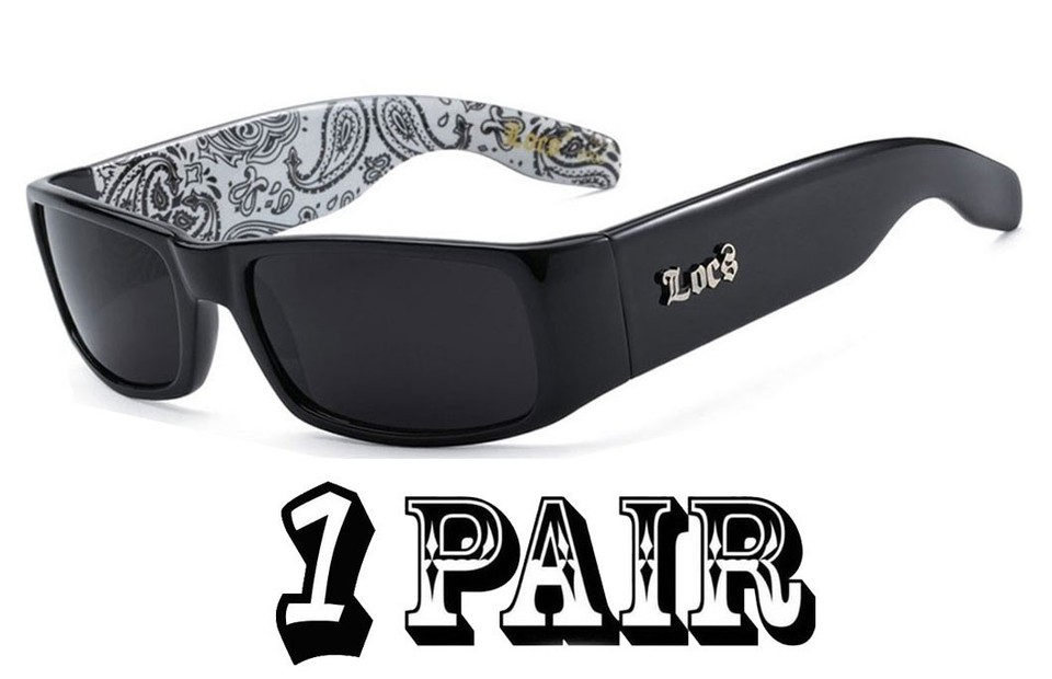 1 or 3 Pair(s) Mens OG Locs Authentic Rectangular Gangster Cholo ...