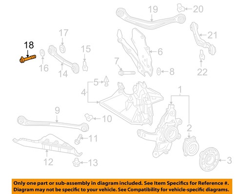 MERCEDES OEM 15-17 S65 AMG suspension arrière-bras latéral boulon de ...