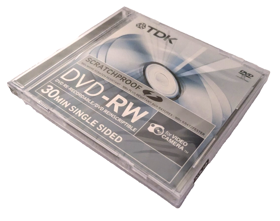 TDK DVD-RW-14SPEB 30 MIN Video Camera Handy Cam Camcorder Mini DVD-RW ...