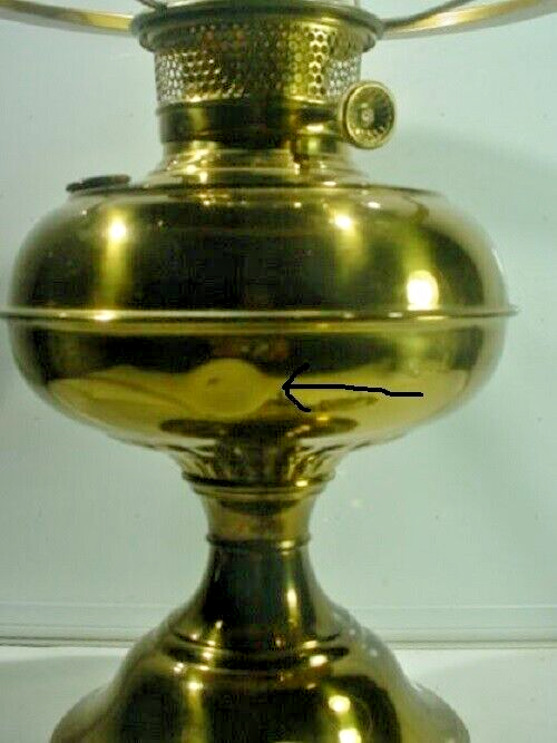 ANTIQUE BRASS RAYO OIL LAMP ELECTRIFIED W/ CHIMNEY AND SHADE RING | eBay