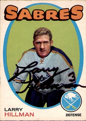 Larry Hillman Signed 1971-72 OPC #168 Autographed Sabres 53987 | eBay