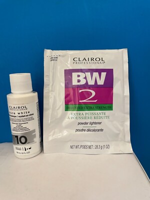 Clairol BW2 Bleach Powder Lightener & 10 Volume Developer New ...