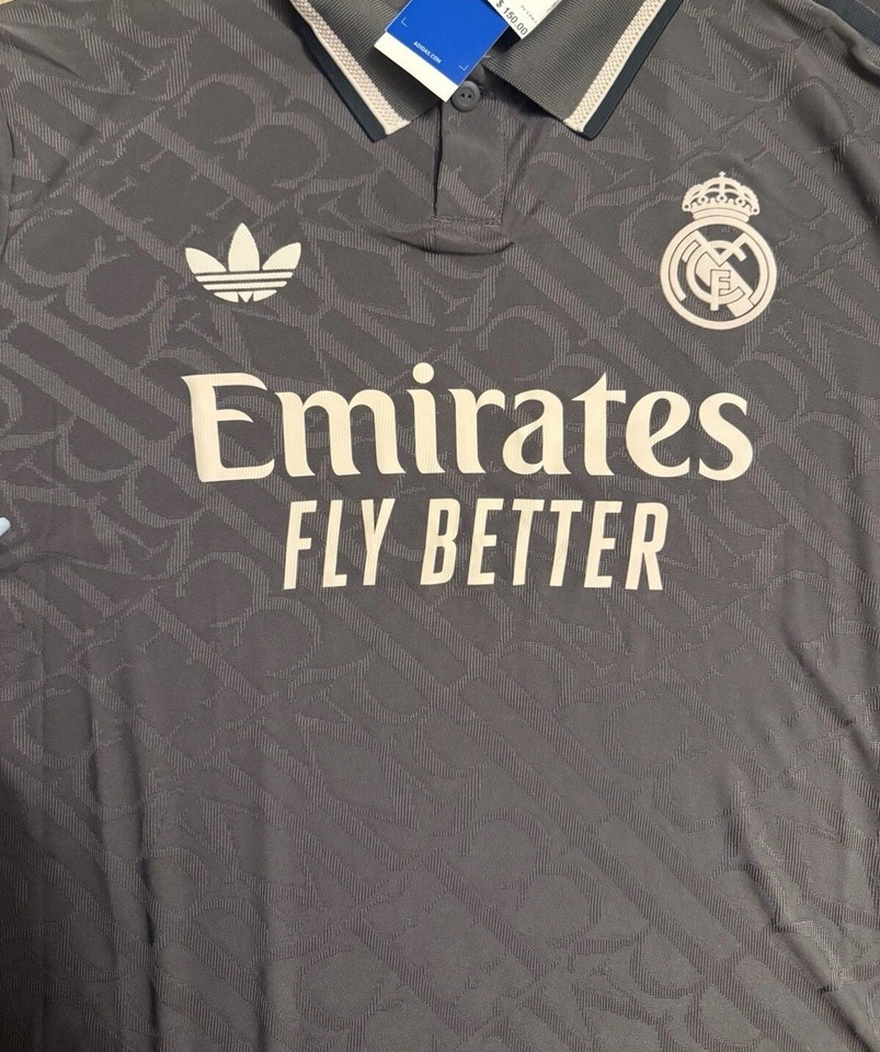 $150 New ADIDAS REAL MADRID AUTHENTIC JERSEY MEN'S THIRD JERSEY 24/25 ...