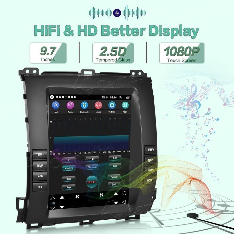 Apple CarPlay For 2002-2009 Lexus GX470 Car Radio Stereo Android 15 GPS ...