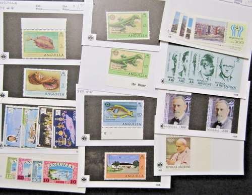 "A" countries stamps in 102 card new/used lot of 45 cards | eBay