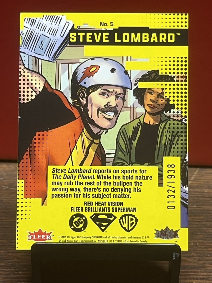2025 Fleer Brilliants Superman Steve Lombard Red Heat Vision 0132/1938 ...