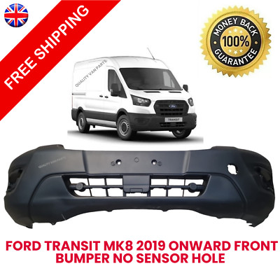 FORD TRANSIT MK8 2019 ONWARDS FRONT BUMPER NO SENSORS HOLES TEXTURED ...