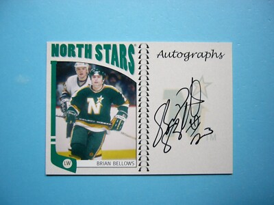 2004/05 IN THE GAME NHL FRANCHISES CARD #A-BBE BRIAN BELLOWS AUTO ...