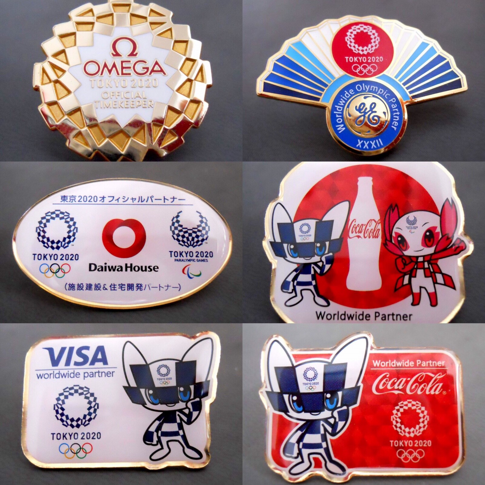 Collection New 6pcs sponsor Tokyo 2020 olympic pins | eBay