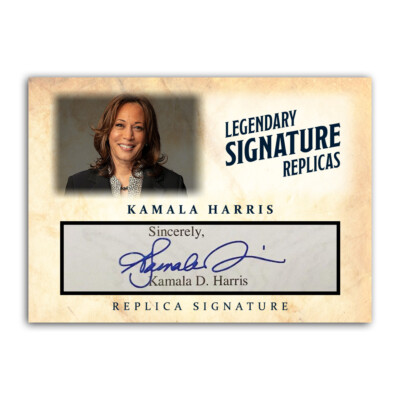 Kamala Harris Vice President Autograph Replica Historic ACEO Signature ...
