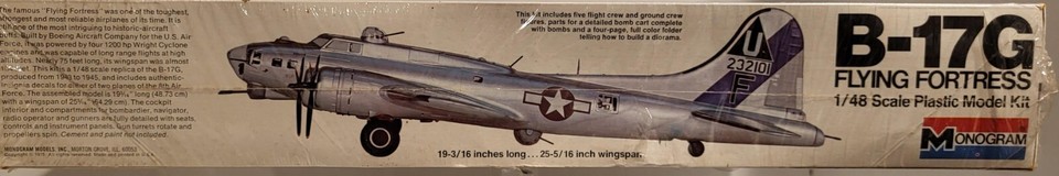 Vintage Monogram B-17G Flying Fortress 1/48 Scale Model # 5600 (New) | eBay