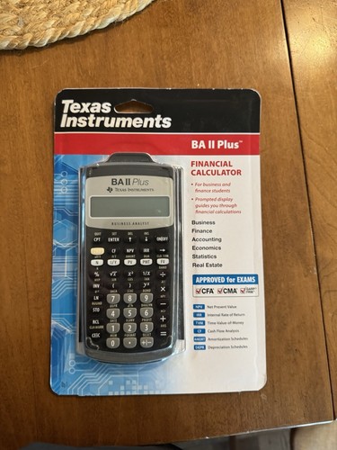 Sealed Texas Instruments BA II PLUS Financial Calculator | eBay