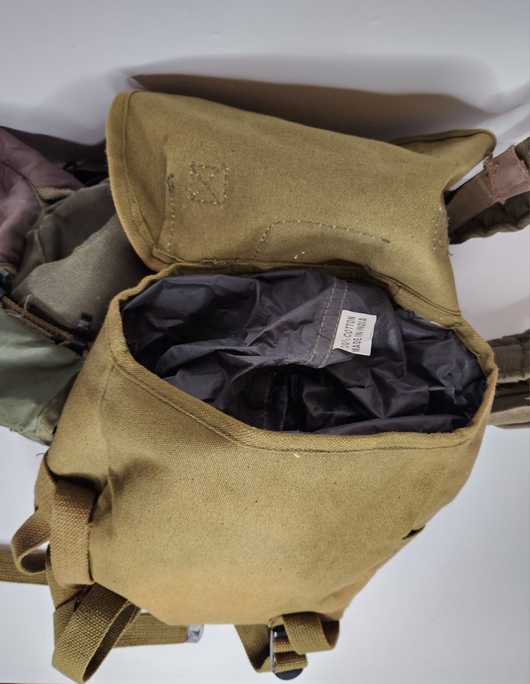 Vintage Military Webbing Set with Haversack/First Aid/Canteen Dazey ...
